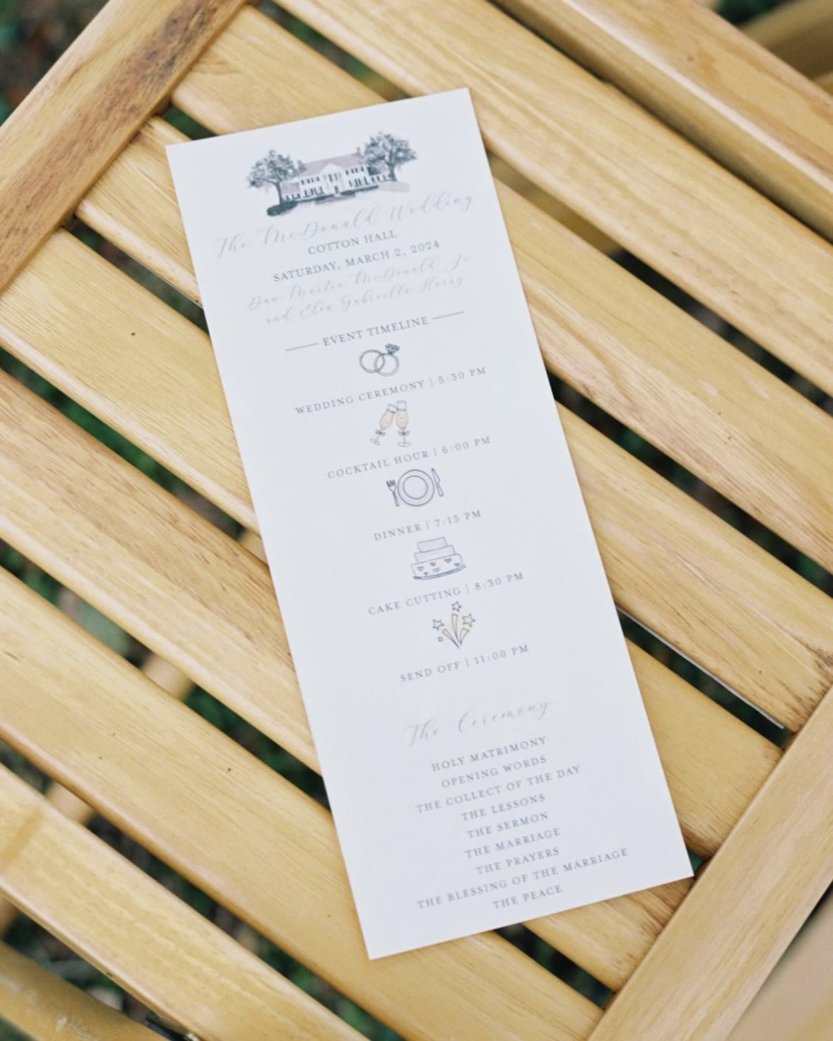 Custom Wedding Programs Invitation Card - Dodeline Design